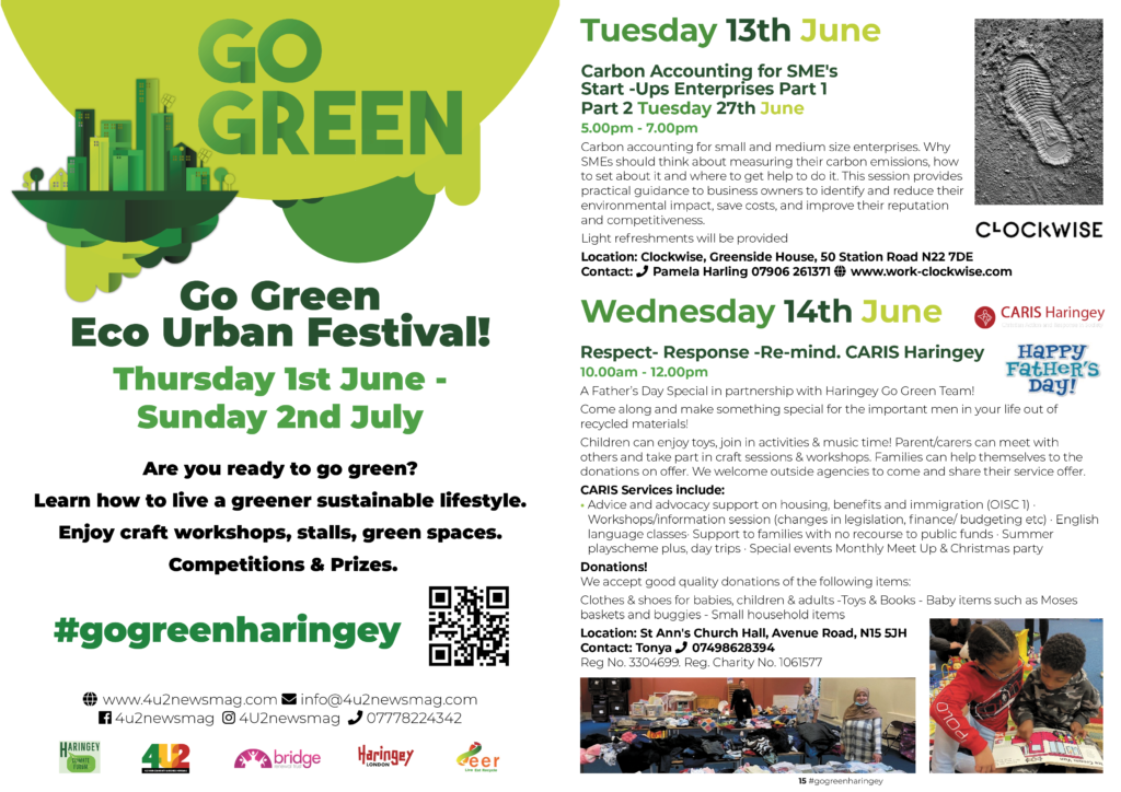Go Green – Eco Urban Festival 13th June 2023 – 4U2 News Mag